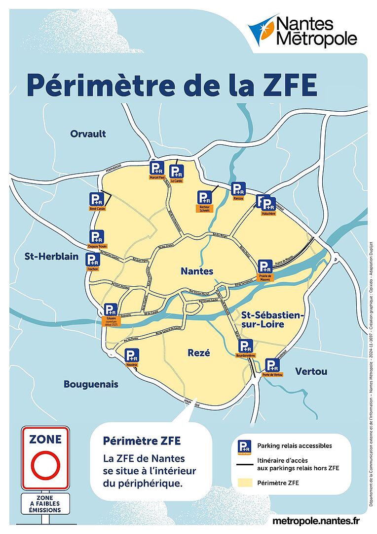ZFE et vignette Crit'air : mise en place au 1er janvier 2025 à Nantes ...